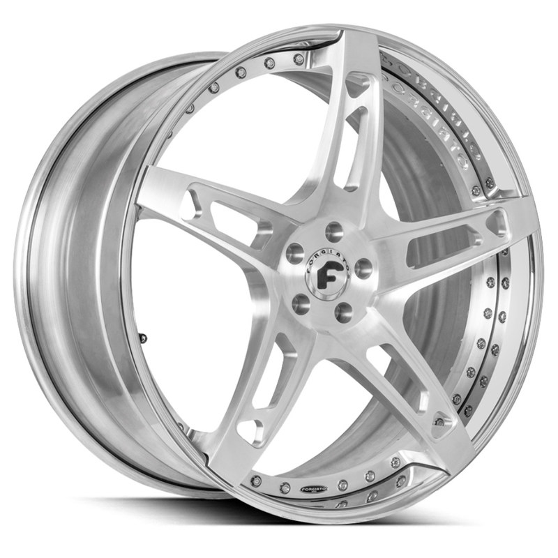 Forgiato Forged Brushed Silver Wheels Forgiato Vlone Rims Affilato-ECL