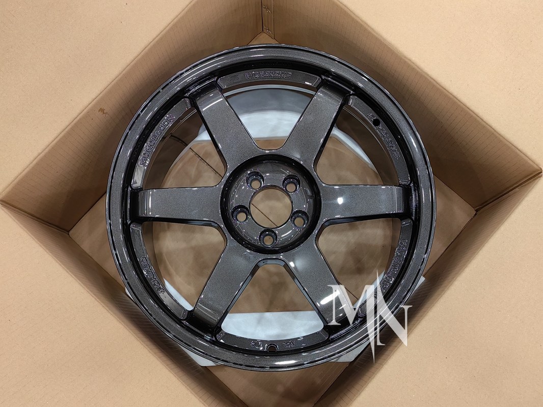 Volk Racing TE37 SL Wheels Black Edition III 4x100 5x120 18 19 20 Inch ...