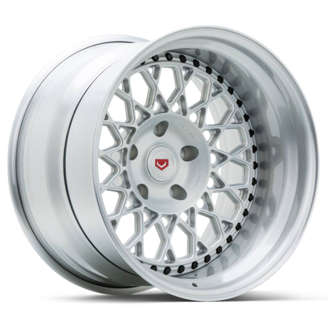 Multi Spoke Vossen ERA-1 3 Piece Matt Silver Wheels For BMW E46 M3