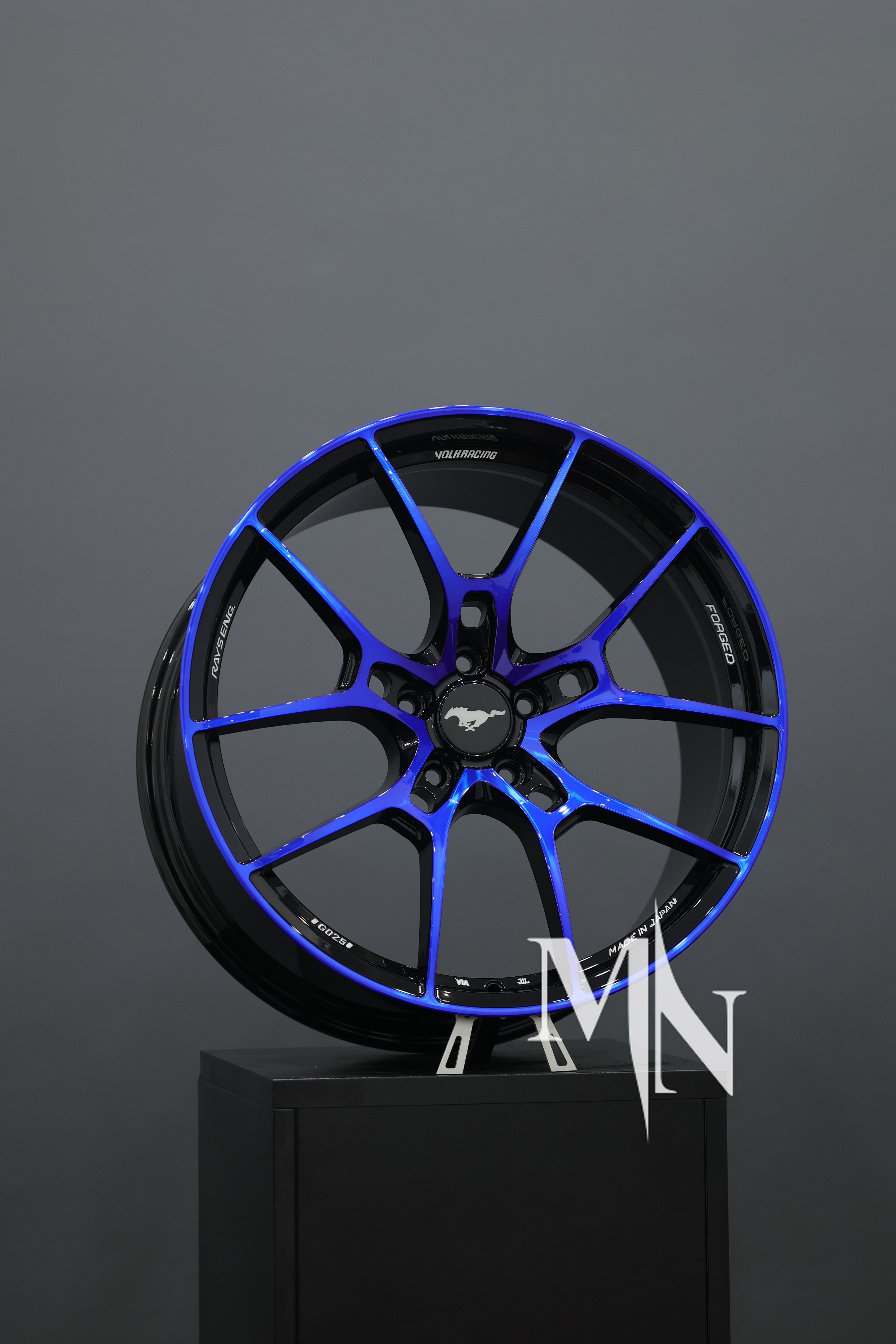 Volk Racing Rays G025 Blue Wheels Forged Wheels