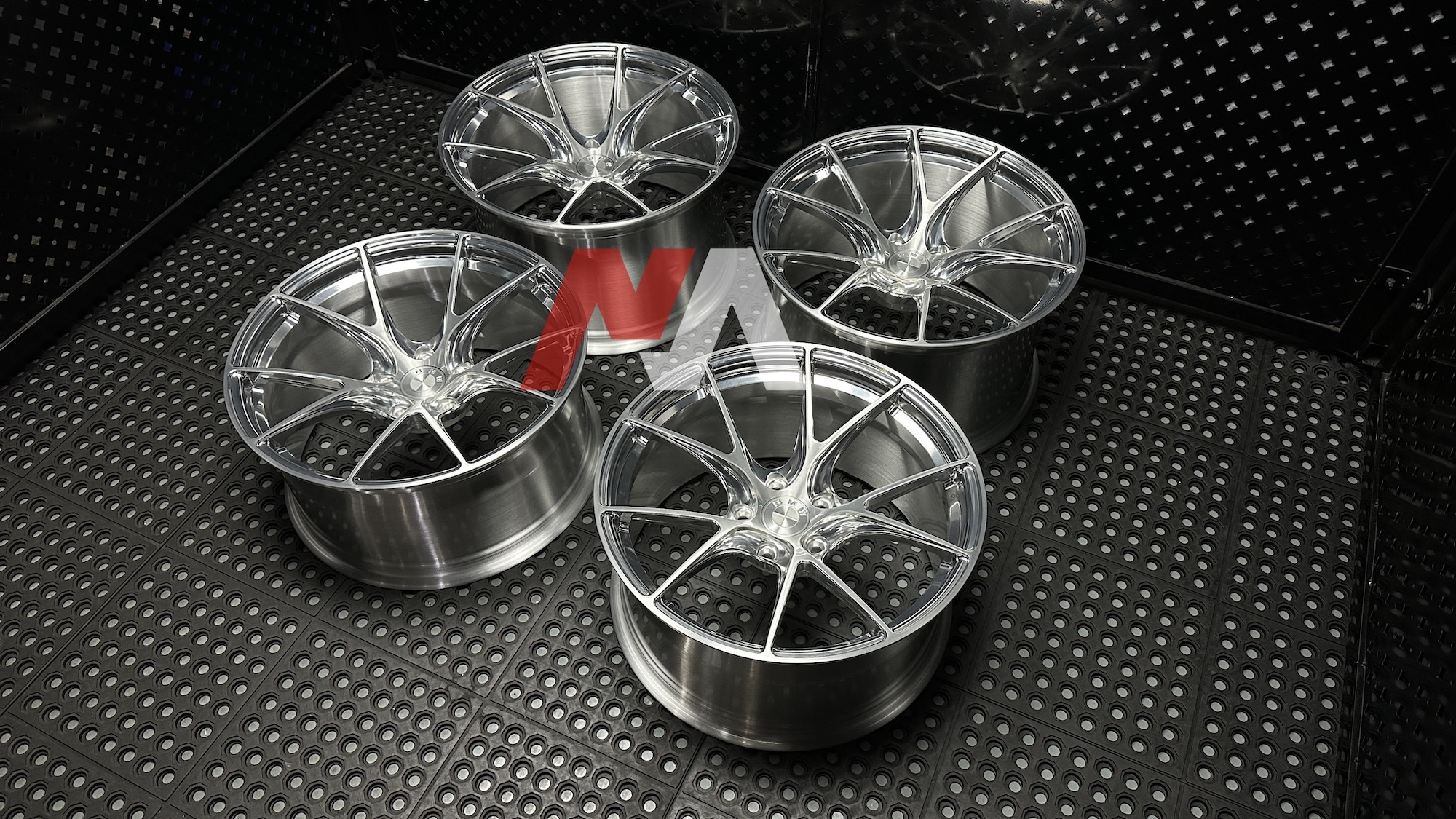 BMW Forged Wheels Polished Silver Brushed Face For F87 F80 F82 F90 M2 ...