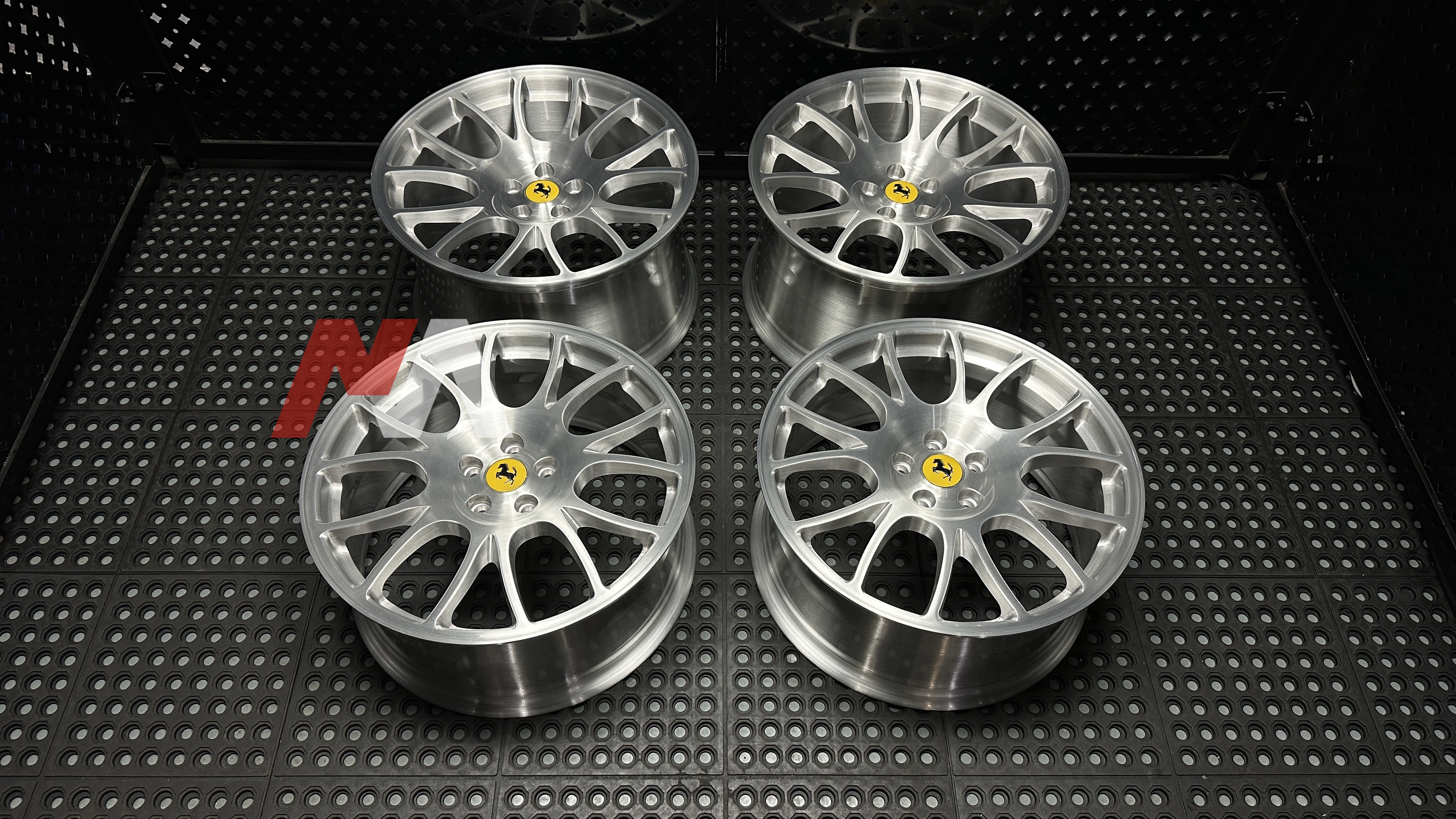 Ferrari F430 Forged Wheels Brushed Clear Finish Maining Forged RE-01