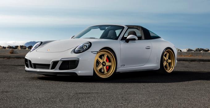 Convex Center Forged Rotiform Wheels Rotiform 917 Porsche 911 Gold Wheels