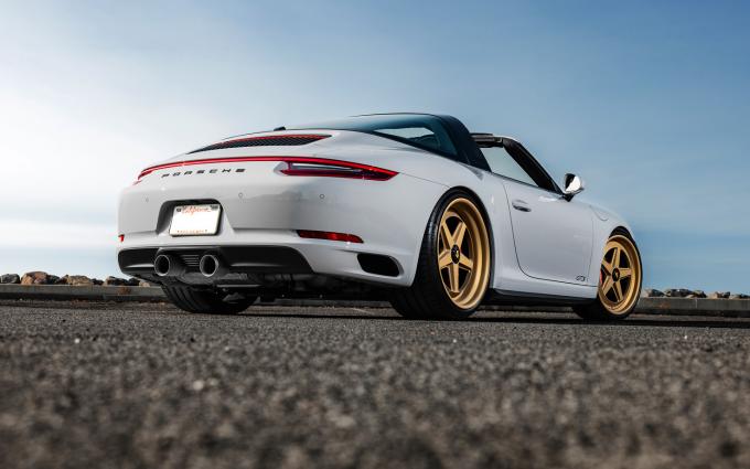 Convex Center Forged Rotiform Wheels Rotiform 917 Porsche 911 Gold Wheels