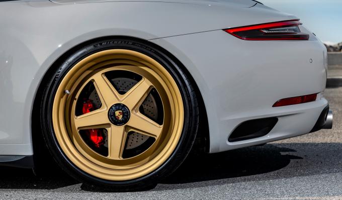 Convex Center Forged Rotiform Wheels Rotiform 917 Porsche 911 Gold Wheels
