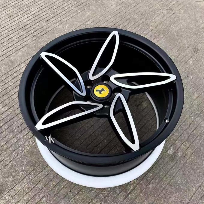 5 Spokes Ferrari Forged Wheels For 458 488 Spider Custom Finish