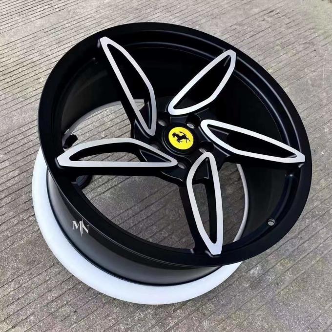 5 Spokes Ferrari Forged Wheels For 458 488 Spider Custom Finish